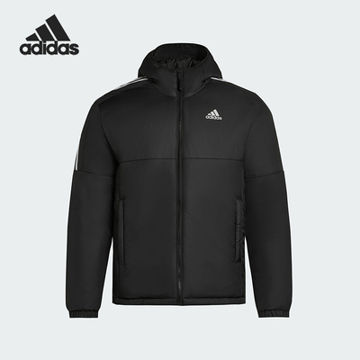 Adidas/阿迪达斯正品Essentials男士休闲连帽日常户外棉服KF6755