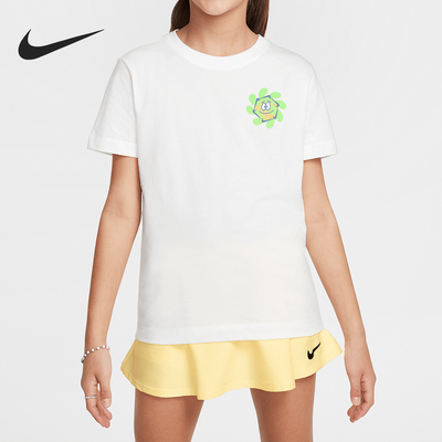 Nike/耐克正品2025夏季款大童透气针织经典休闲短袖HQ3234-100