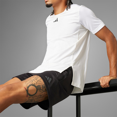 Adidas/阿迪达斯正品2025夏季款男士健身休闲训练透气短袖JE5747
