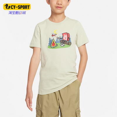 耐克夏季儿童运动透气圆领短袖