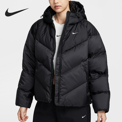 Nike/耐克正品STORM-FIT女士连帽宽松户外保暖羽绒服HV5236-010
