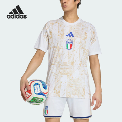 Adidas/阿迪达斯正品意大利队男士足球经典训练短袖球衣JY5633