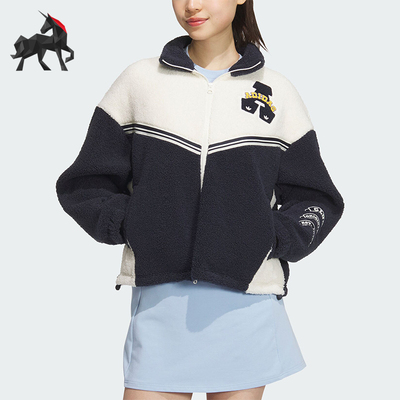 阿迪达斯女士拼接运动外套