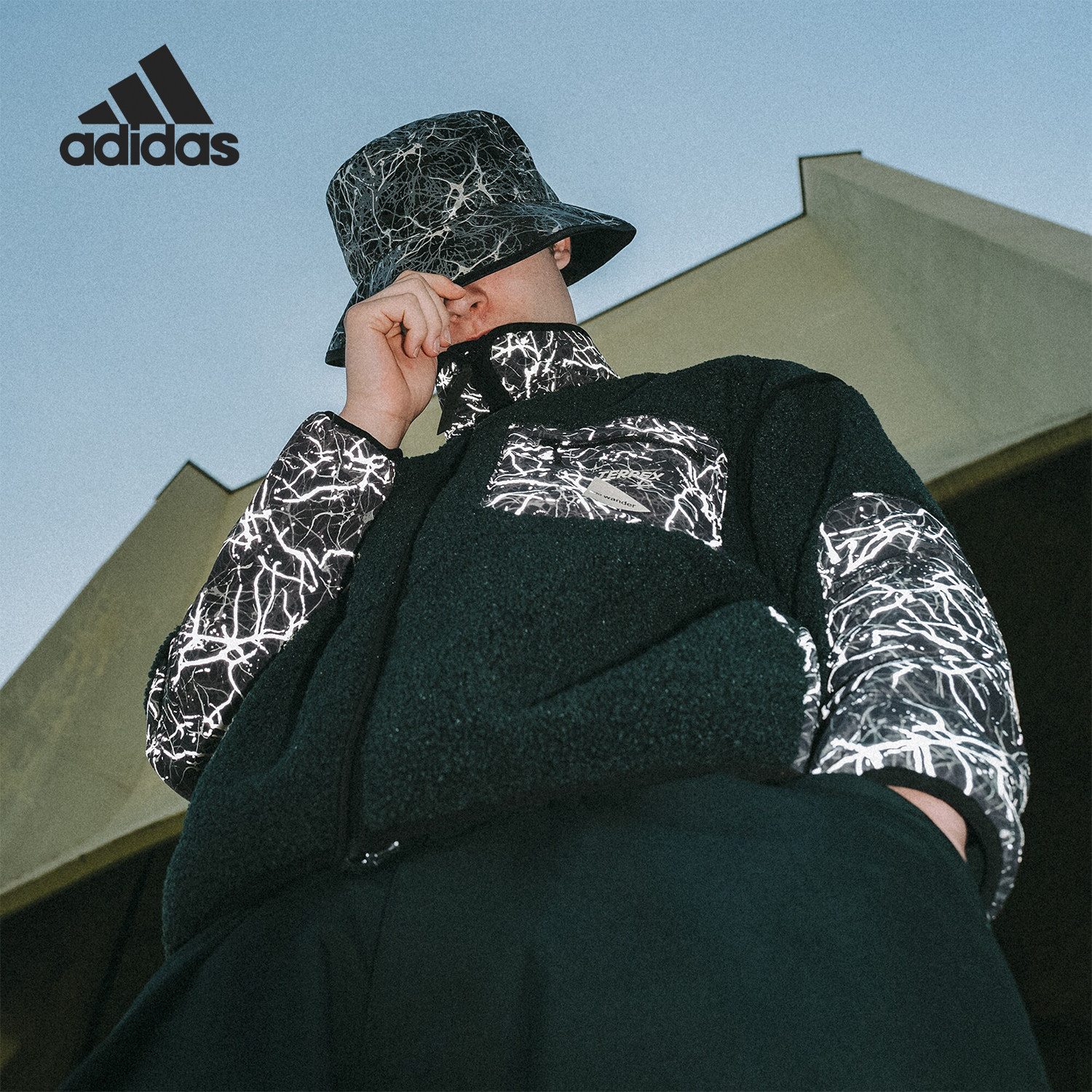 Adidas/阿迪达斯正品新款男女遮阳防晒透气休闲渔夫帽HM3862
