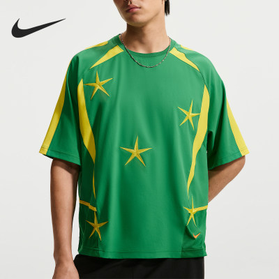 Nike耐克正品YMH男足球比赛服星星图案圆领刺绣短袖T恤IO1676-319
