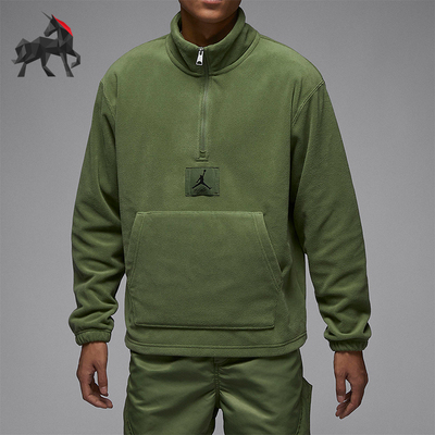 耐克男士摇粒绒保暖半拉链卫衣
