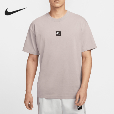 Nike/耐克官方正品2025新款男士透气针织宽松休闲短袖HJ0727-009