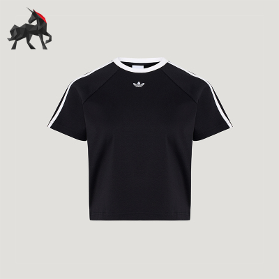 Adidas/阿迪达斯正品三叶草女士日常圆领经典透气休闲T恤KT7794