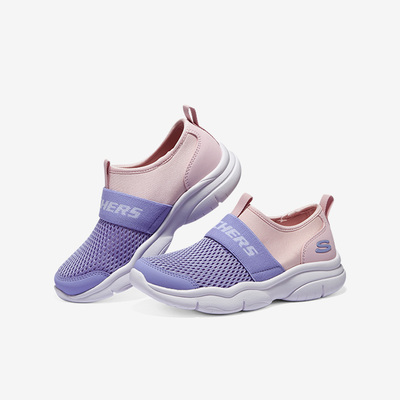 Skechers/斯凯奇正品新款一脚蹬网面轻便透气儿童运动休闲鞋