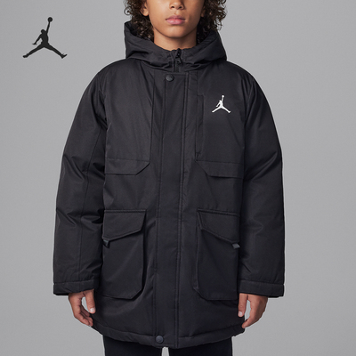 Nike/耐克正品JORDAN大童口袋梭织休闲保暖外套HQ8268-010