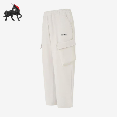 Adidas/阿迪达斯正品男士直筒宽松防风日常运动长裤HZ9526