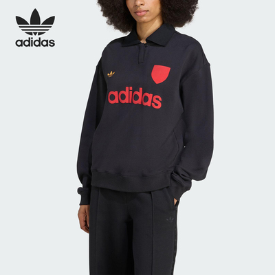 Adidas/阿迪达斯正品三叶草女士运动连帽套头日常卫衣JY3527