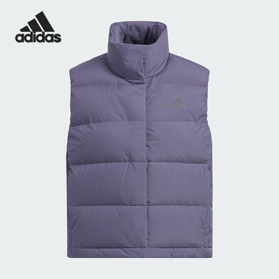 Adidas/阿迪达斯正品2025女士休闲户外宽松保暖羽绒马甲KQ5534