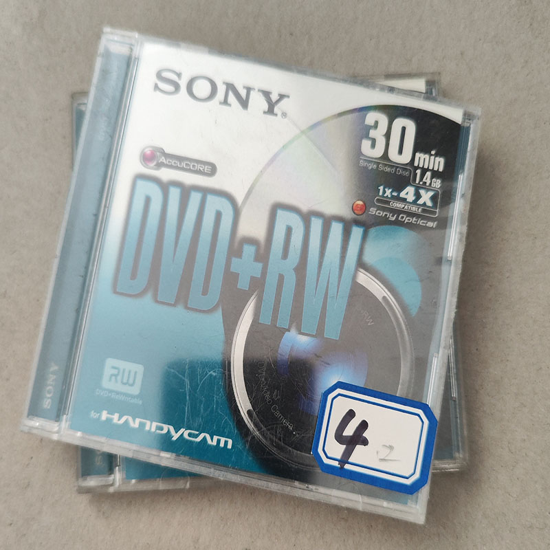 索尼 DVD+RW DV摄像机光盘 SONY30分钟 1.4GB 重复擦写刻录盘8cm