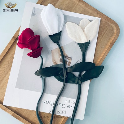 布艺郁金香花朵装饰品