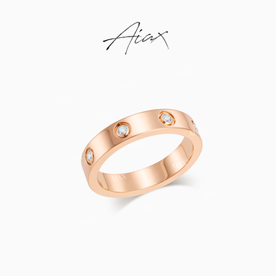 TWINS LULU镀K金精致简约时尚百搭设计师款满天星圆形戒指TSS6921