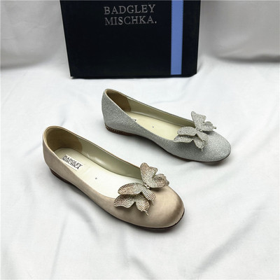 百吉利米西卡单鞋时尚水钻蝴蝶