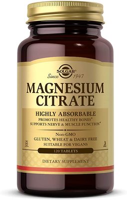 美国代购Solgar Magnesium Citrate, 120 Tablets - Promotes