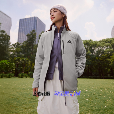 阿迪达斯男女保暖跑步夹克外套