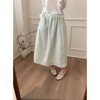 芭妮Bonnet夏上新韩系天丝棉制显廋花苞裙a字半身裙女C03-25805-1