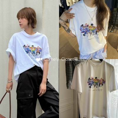 买手店 Martine Rose 26夏季新款 白色棉质圆领圆领短袖宽松T恤