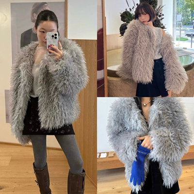 买手店 overdue flair 设计师品牌新款HAIRY保暖 泰迪毛 毛绒外套