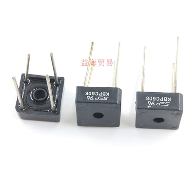 KBPC608 单相整流桥 KBPC610 KBPC608 桥堆 1000V6A800V  直插4脚