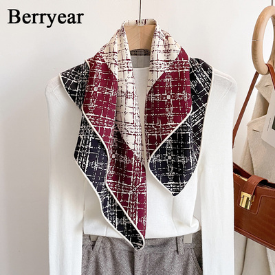 真丝羊毛围巾小方巾丝巾女高级感