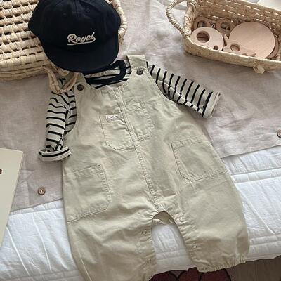 婴儿春秋款连体衣婴儿工装背带裤