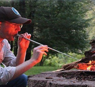 不锈钢吹火筒户外野营可伸缩