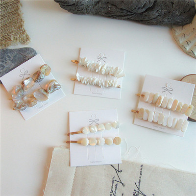 异形珍珠发夹饰品气质一字夹刘海夹边夹