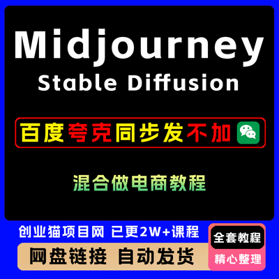 2025年Midjourney和Stable Diffusion混合做电商教程视频课程