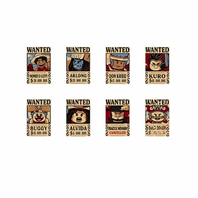 LEGO乐高 海贼王航海王通缉令26603pb528  2x3印刷件