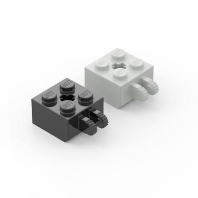 LEGO乐高 53029 40902  2x2单侧带铰链砖 浅灰色6263494