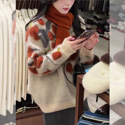 韩版姐系贵感慵懒风减龄毛衣女