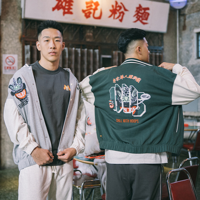 Lining李宁正品反伍BADFIVE冬季男子宽松夹克外套棒球服AJDT773