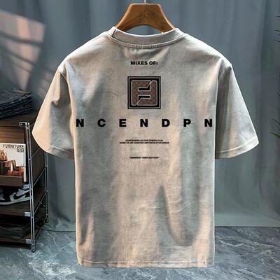 奥特莱斯~专柜清仓捡漏2026男士高级感夏季痞帅潮复古纯棉短袖T恤