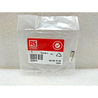 RS PRO 225975 白色 LED 指示灯,28 伏交流/直流,MIDGET GROOVE