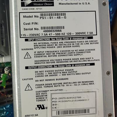 PS1-01-48-G 电源模块 VICOR PFC MICRO S 工业电源议价维修