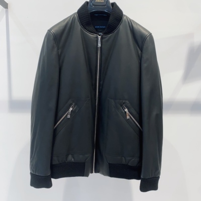 ZORANZI 庄子男士秋冬保暖小立领绵羊皮夹克皮衣外套LMQ13637