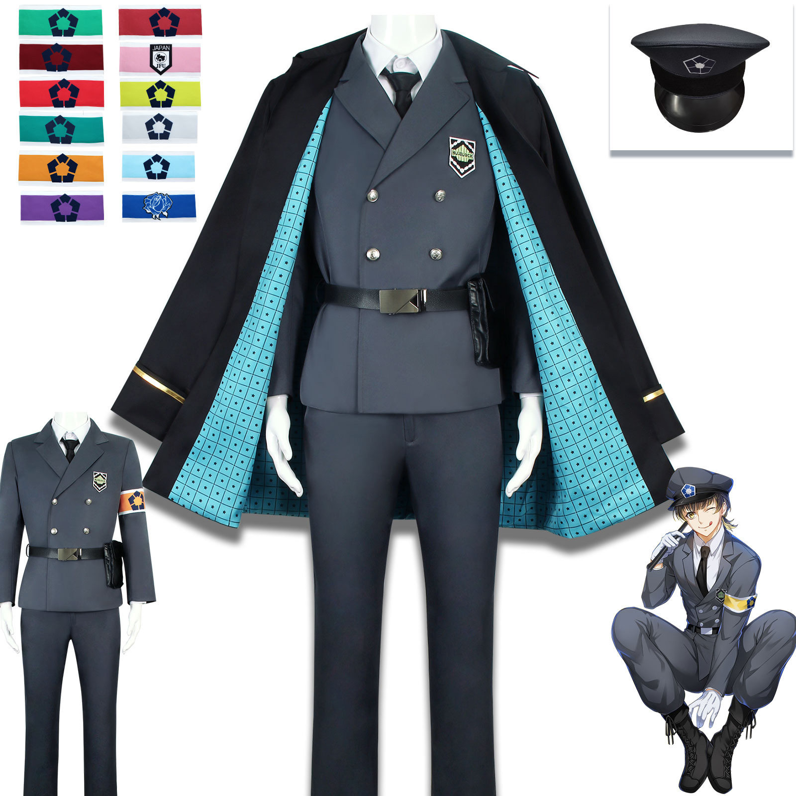 服蜂乐回警卫服洁世一千切豹马cosplay蓝色监狱动漫T恤/鞋帽/服装