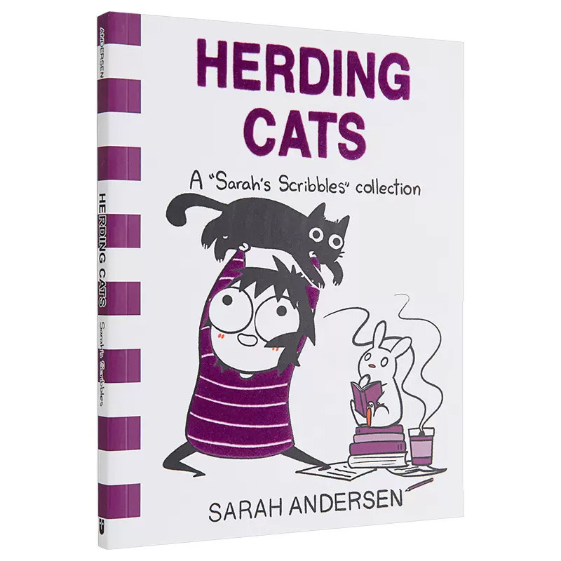 现货英文原版莎拉安徒生漫画：养猫爆笑漫画 Herding Cats: A Sarah's Scribbles Collection Sarah ...
