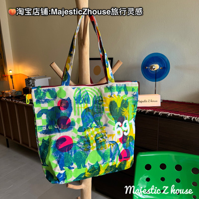 MadeinThailand#泰国小众设计托特包TOTEBAG休闲帆布包彩色个性