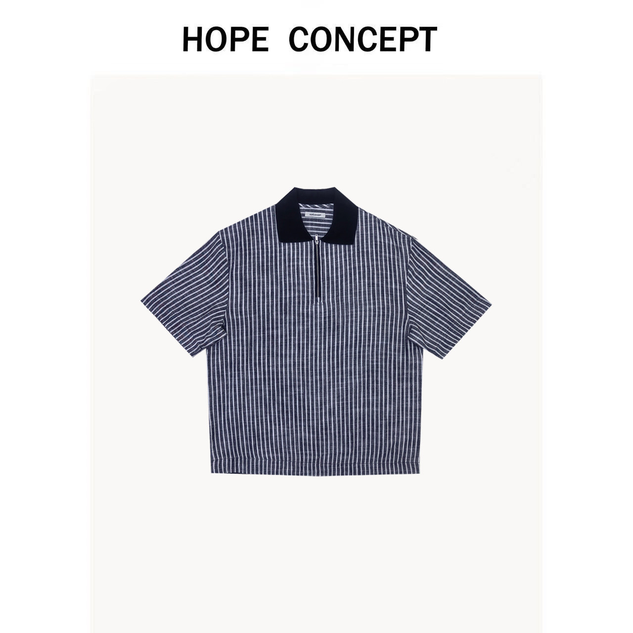 【五折福利】HOPECONCEPT航海系亚麻南法假日条纹衬衫25177