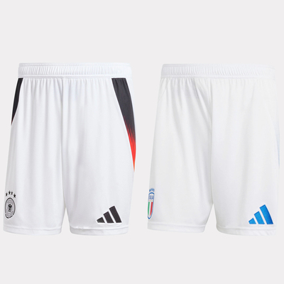 阿迪达斯欧洲杯意大利德国队球迷版足球运动短裤IQ0494 IP8151
