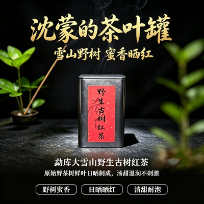 稀缺勐库大雪山百年古树野生滇红