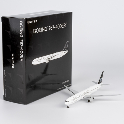 NG 1:400合金飞机模型 美国联合航空 B767-400ER N76055 星空联盟