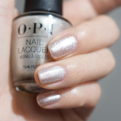 OPI指甲油闪耀银A36珍珠白细闪贝壳色美甲免烤Happy Anniversary