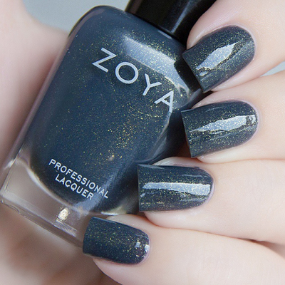 Zoya10free暖调金属灰指甲油