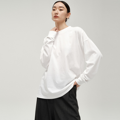 长袖休闲百搭常规100%棉女